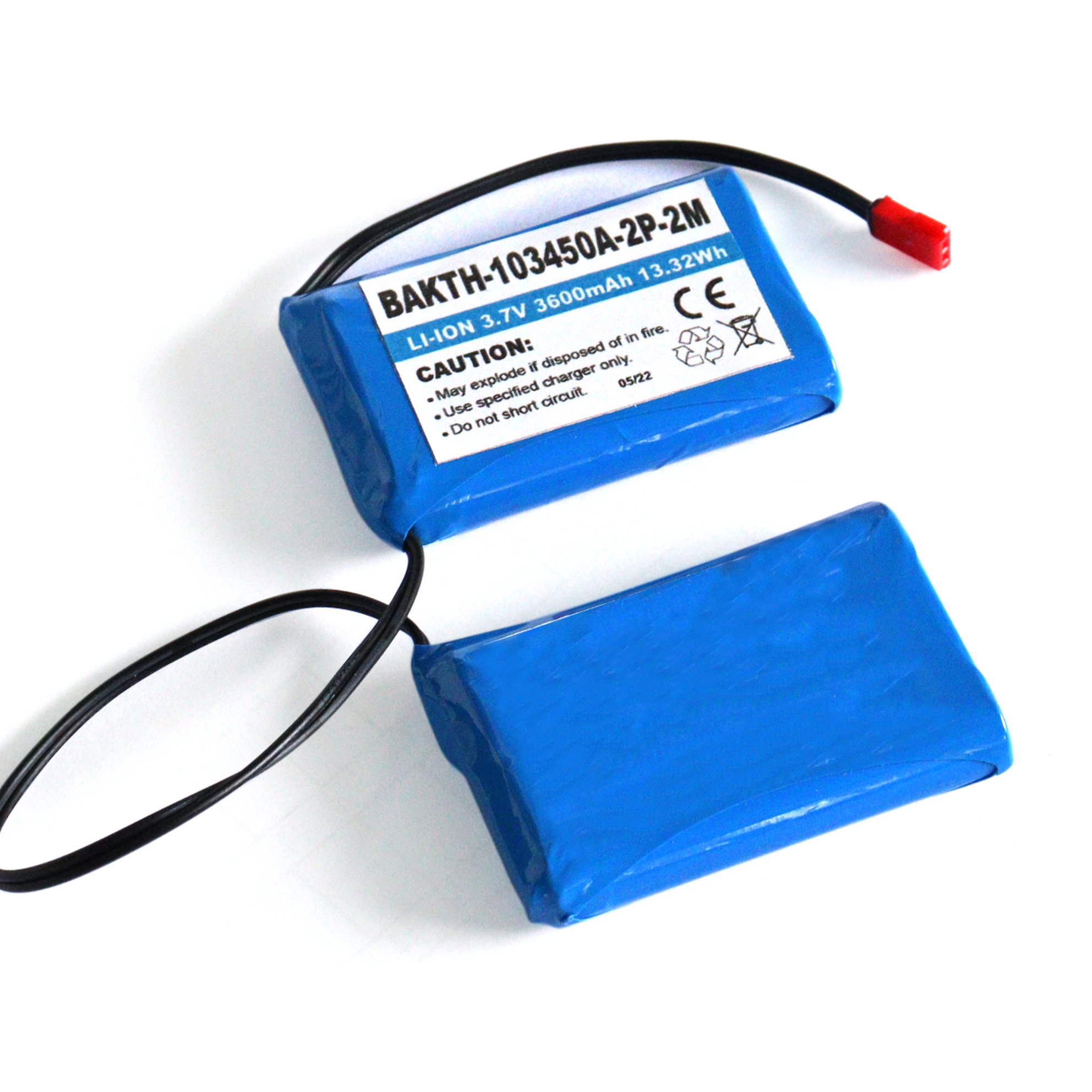 BAKTH-103450A-2P-2M 3.7V 3600mAh Batteria Li-ion per Scarponi da Sci ...