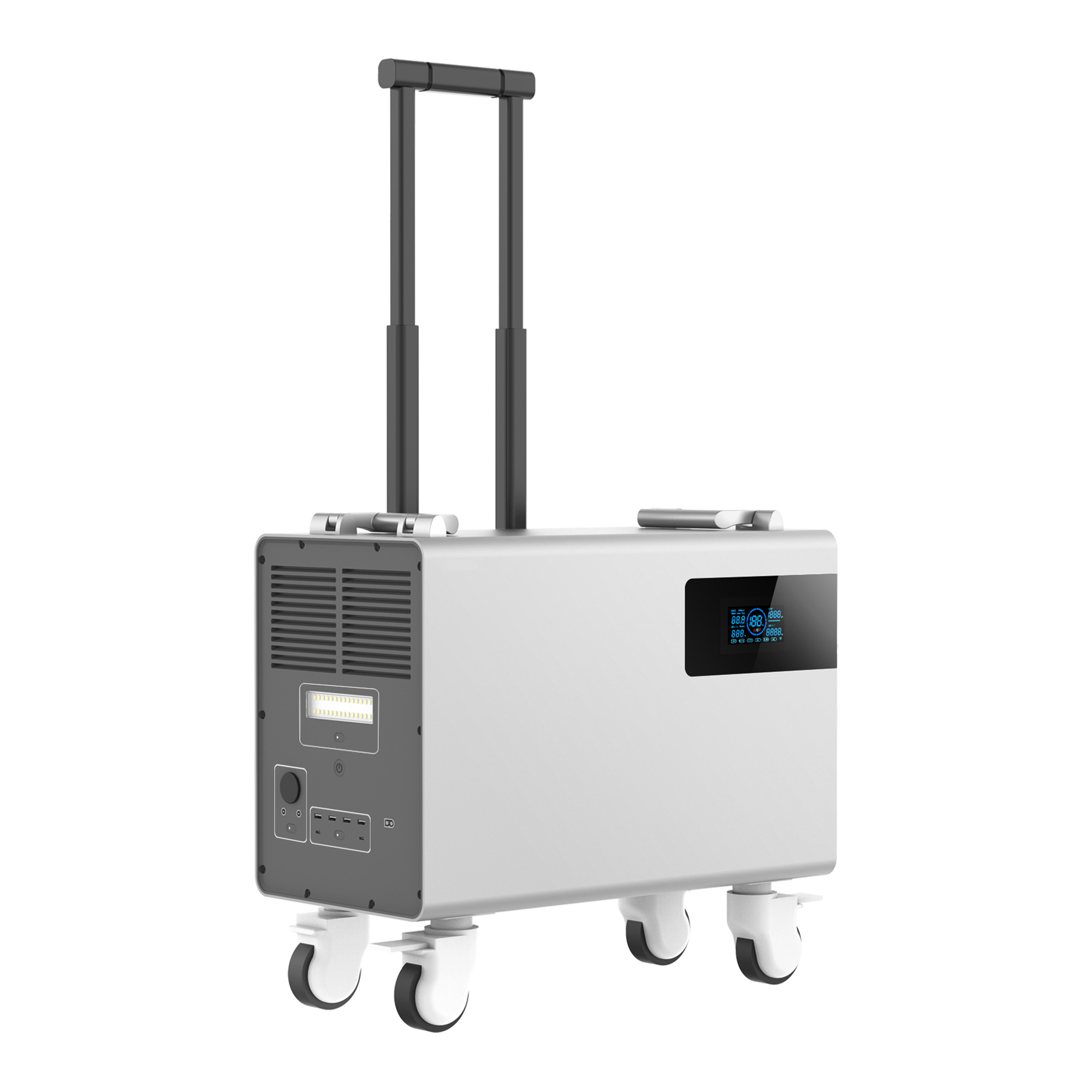 51.2V 72Ah LiFePO4 Portable Power Station with Wheels